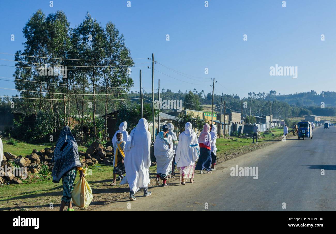 Daily Life of African town in the Northern part of Ethiopia Stock Photo ...