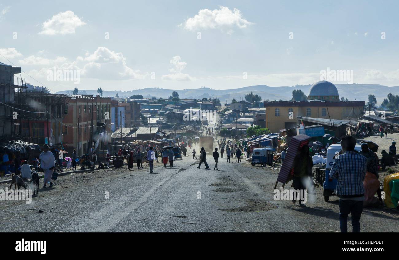 Daily Life of African town in the Northern part of Ethiopia Stock Photo ...