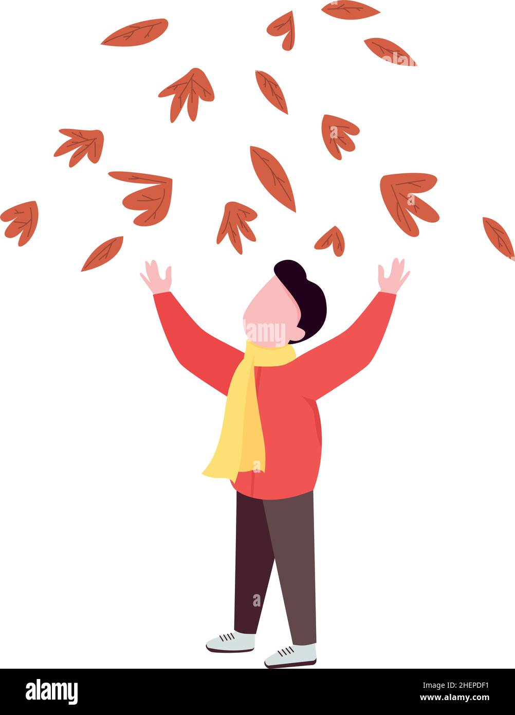 Throwing leaves Stock Vector Images - Alamy