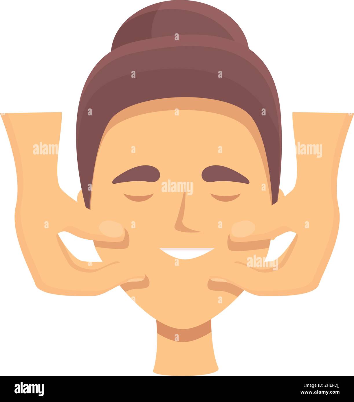 Essential face massage icon cartoon vector. Facial skin. Woman care ...