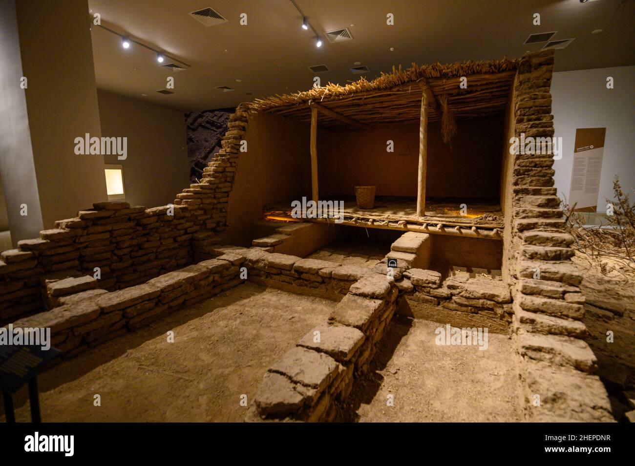Sanliurfa, Turkey. Interior and artefacts of the archaeological museum ...