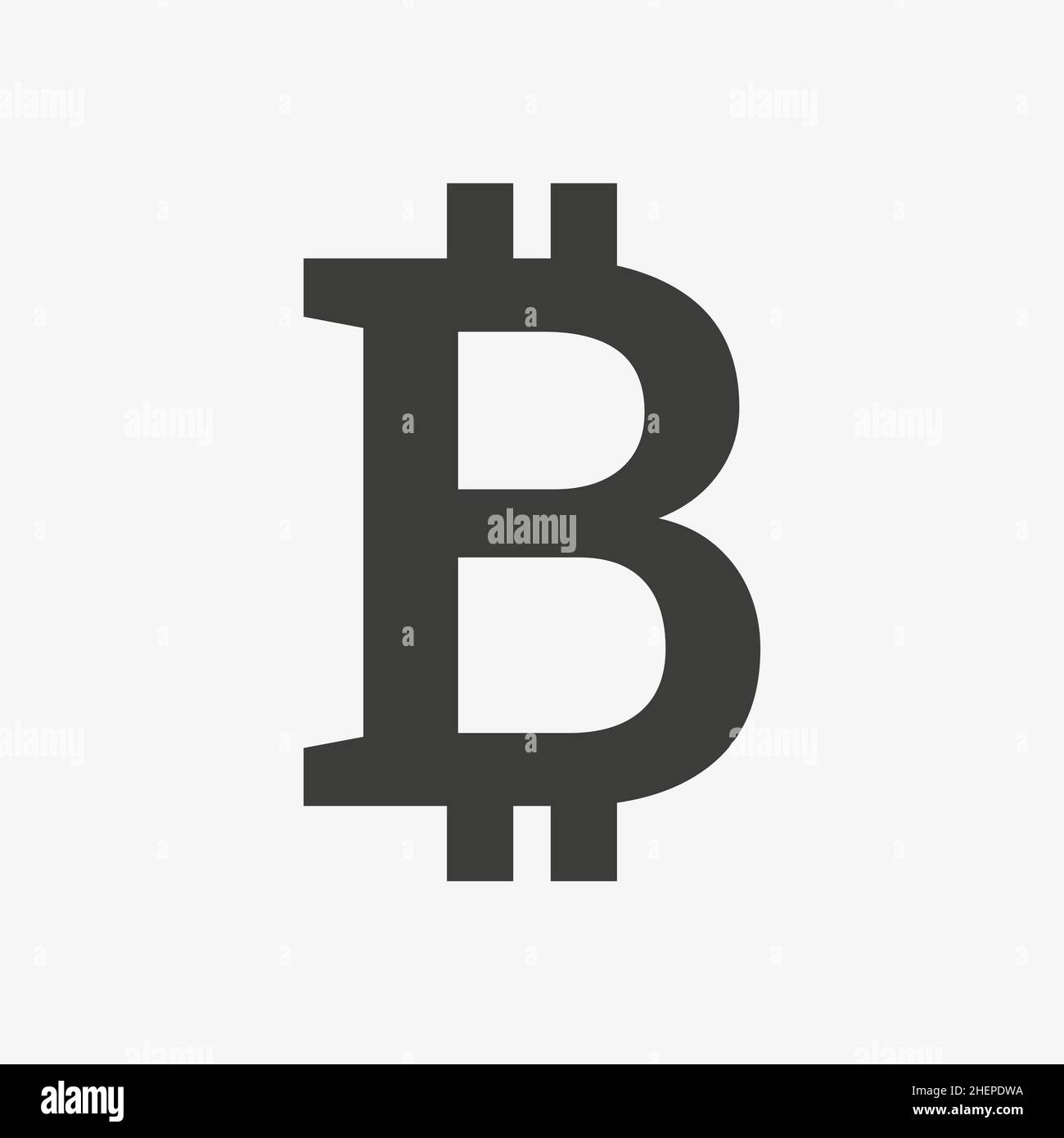 Bitcoin vector logo. Black crypto currency sign Stock Vector Image ...