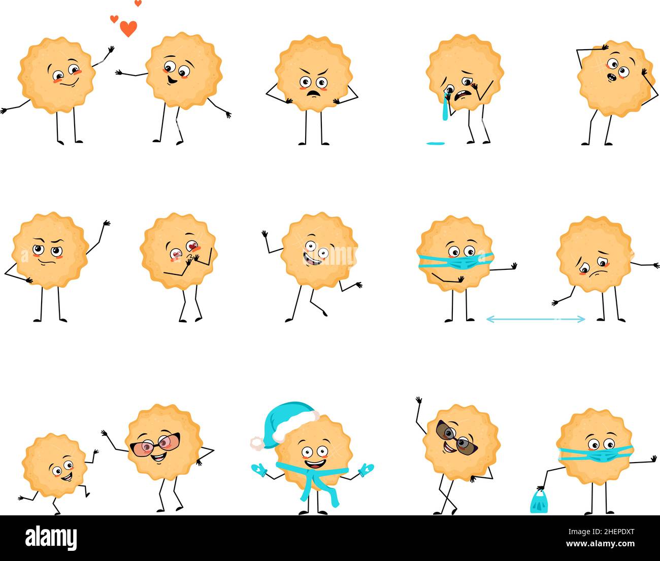 Happy sad biscuit Stock Vector Images - Alamy