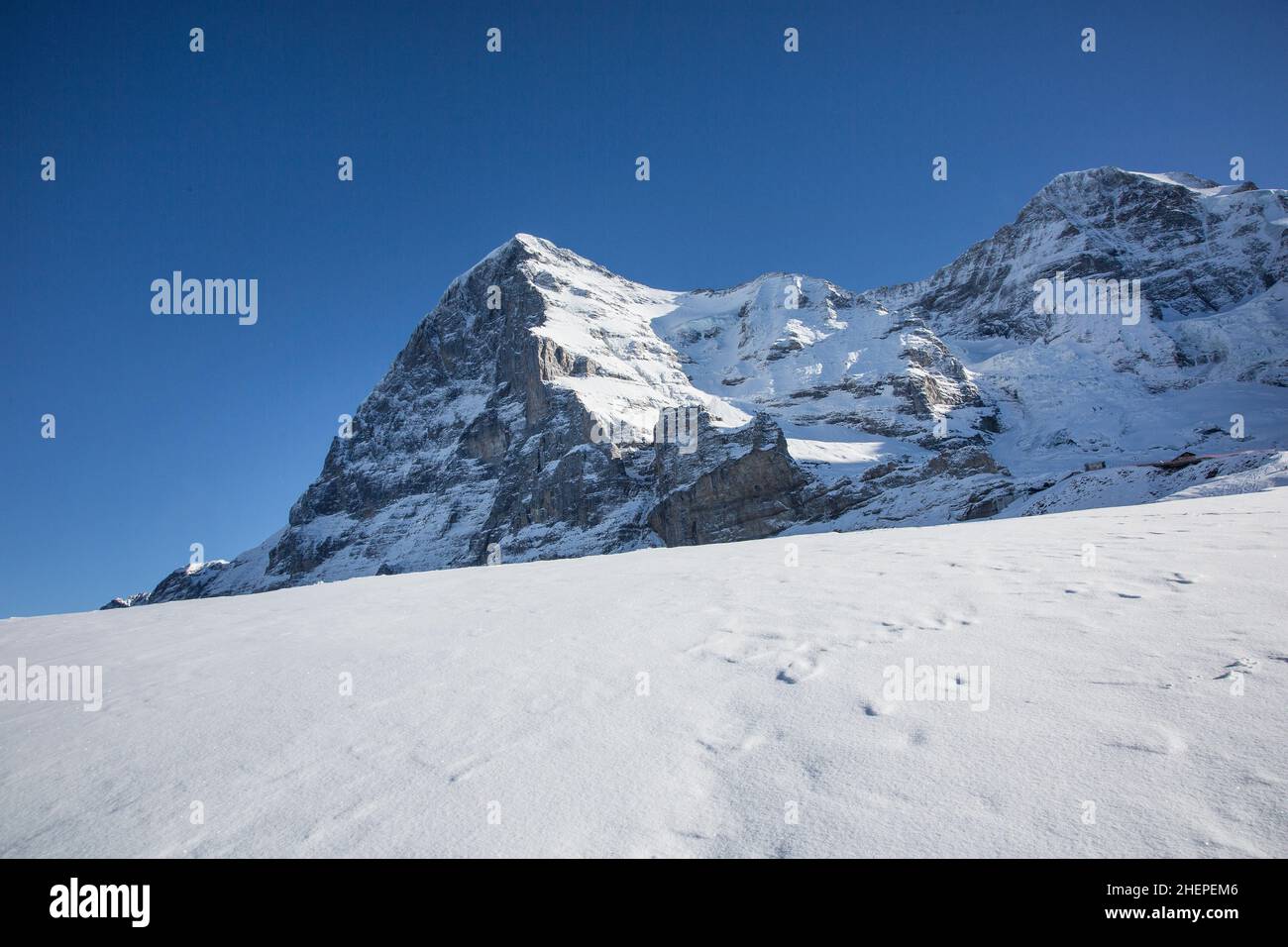 Jungfraujoch, Eiger, snow, Alps, Switzerland, mountains, Europe Stock ...