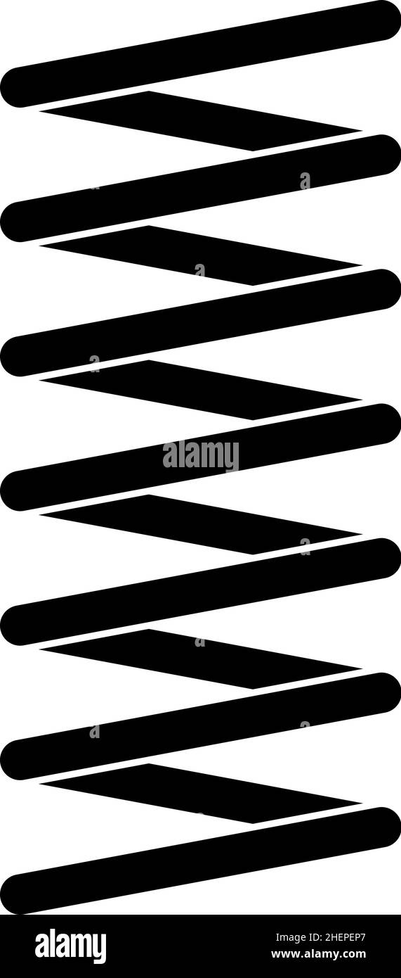 Compression metal wire. Spiral steel spring icon Stock Vector Image ...