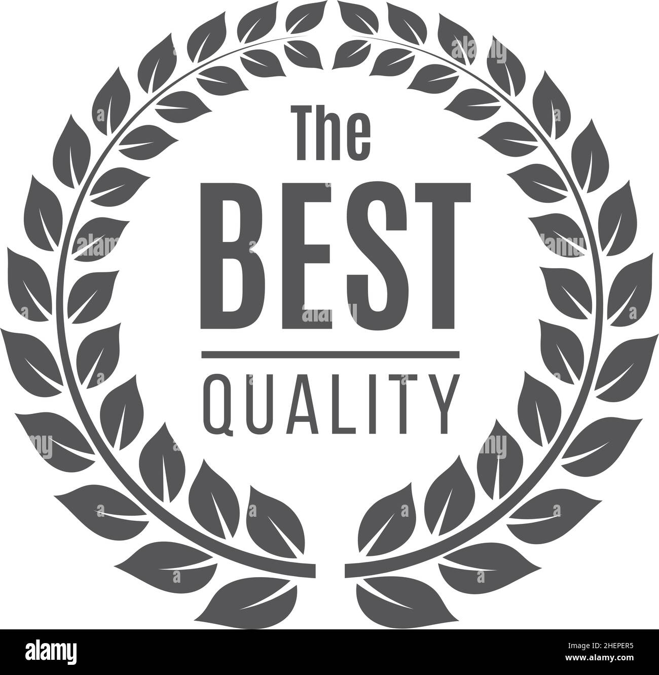 Best quality badge with laurel wreath. Premium sign Stock Vector Image ...