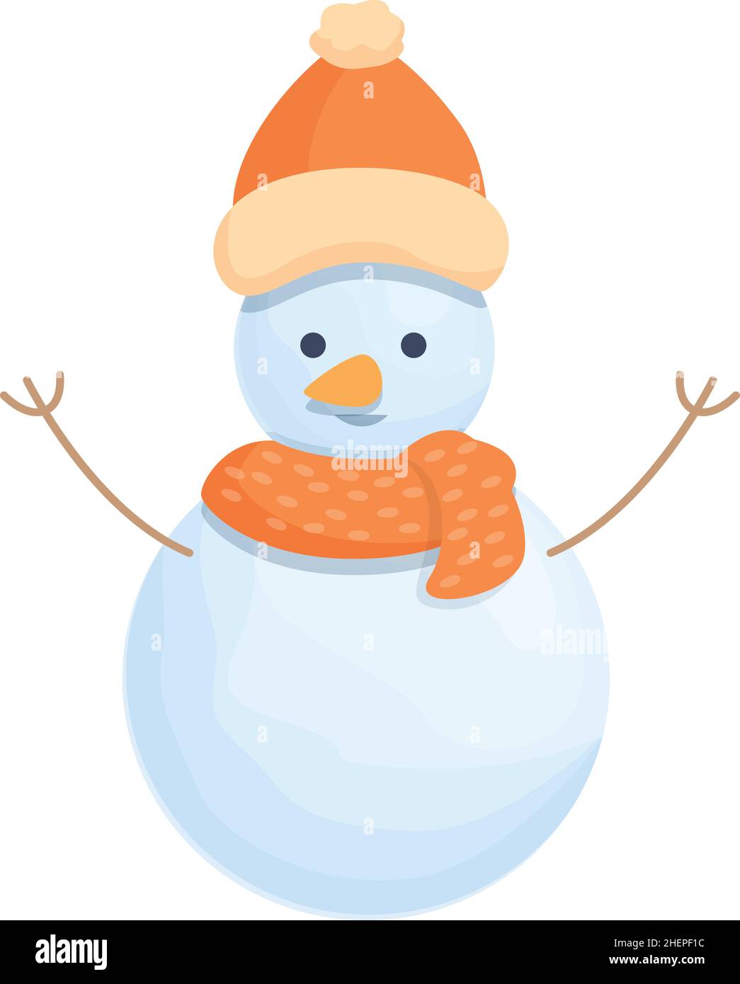 Cute snowman icon cartoon vector. Christmas man. White ice Stock Vector ...