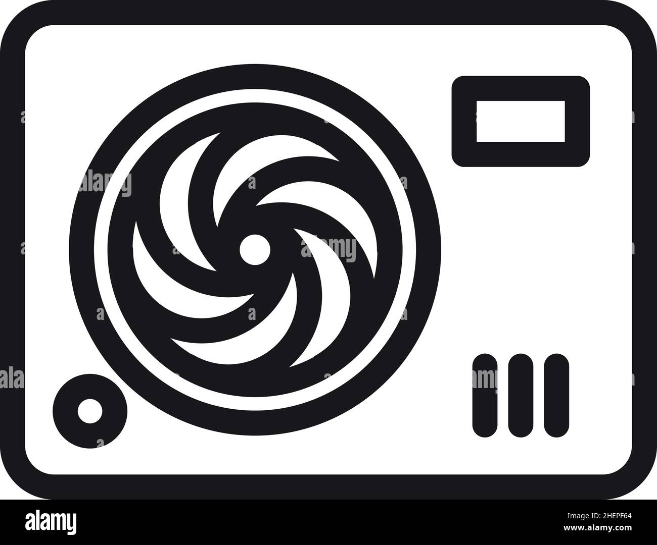 Photo camera with lens aperture. Shooting process icon Stock Vector ...