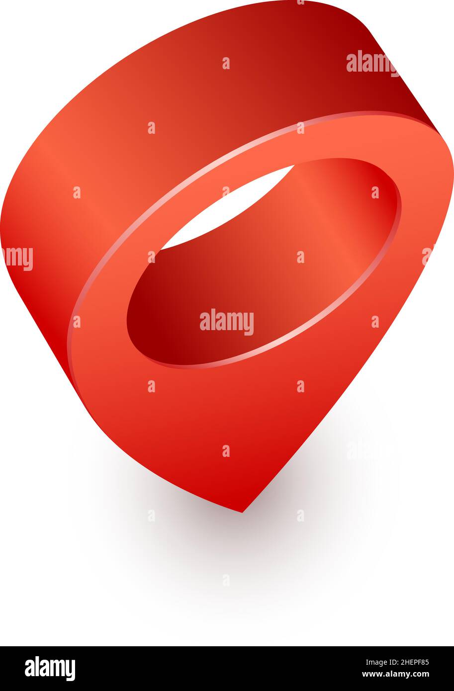 Geo pin. Realistic 3d red location tag Stock Vector Image & Art - Alamy