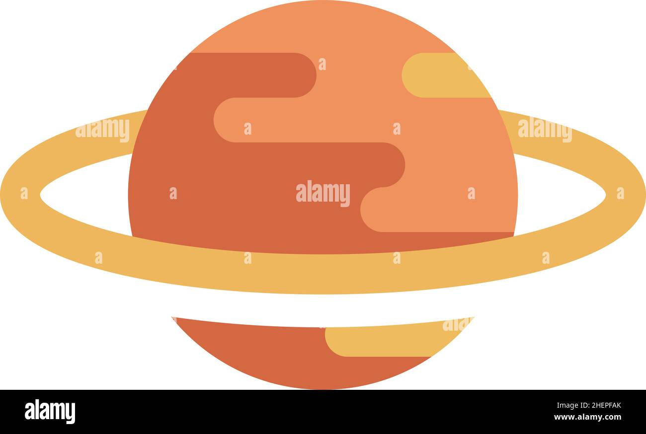 Ring planet sphere icon. Flat saturn symbol Stock Vector Image & Art ...