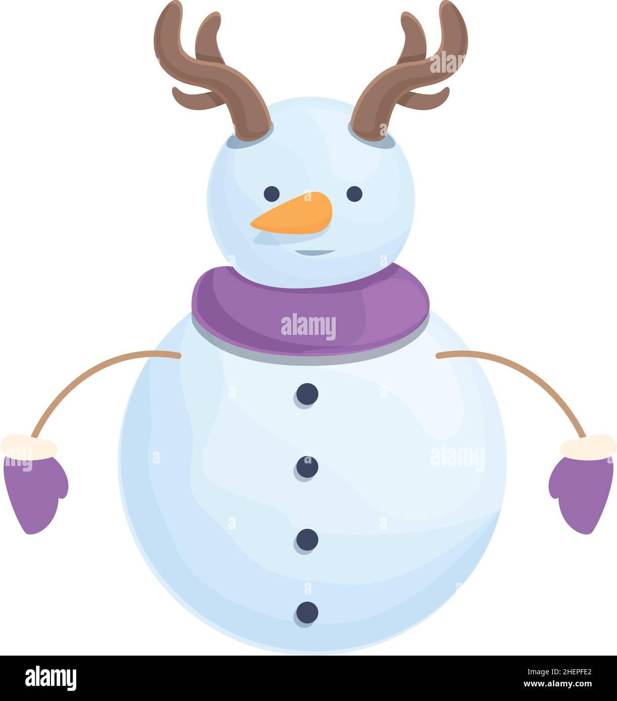 Fun snowman icon cartoon vector. Winter man. White ice Stock Vector ...
