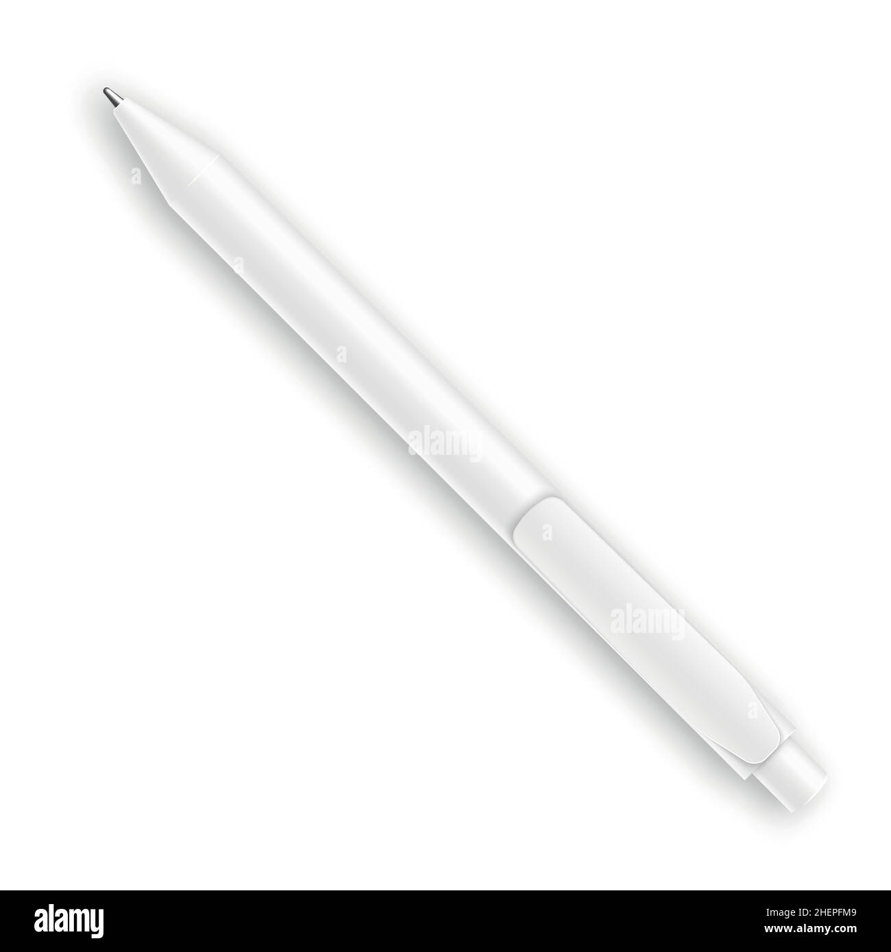 White pen. Blank realistic mockup for corporate design Stock Vector ...