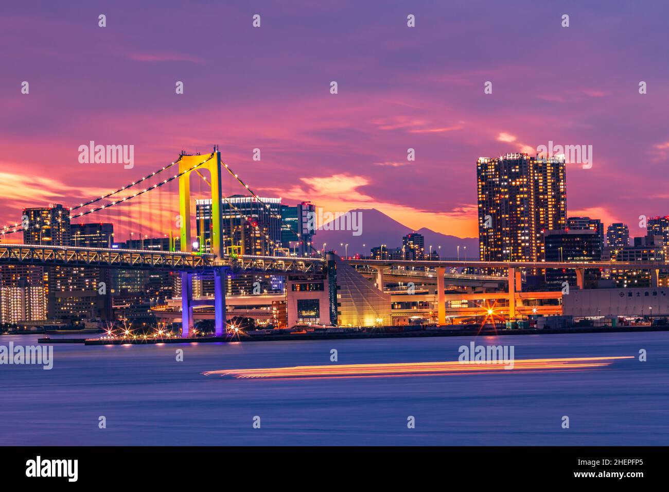 Tokyo Waterfront And Mount Fuji Stock Photo - Alamy