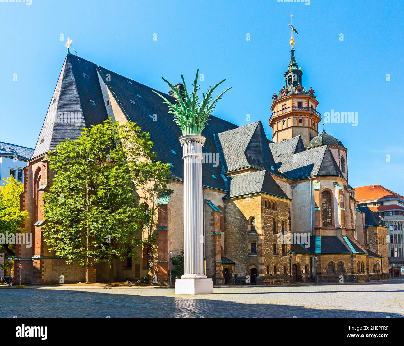 St. Nikolai Church in Leipzig in afternoon light Stock Photo - Alamy