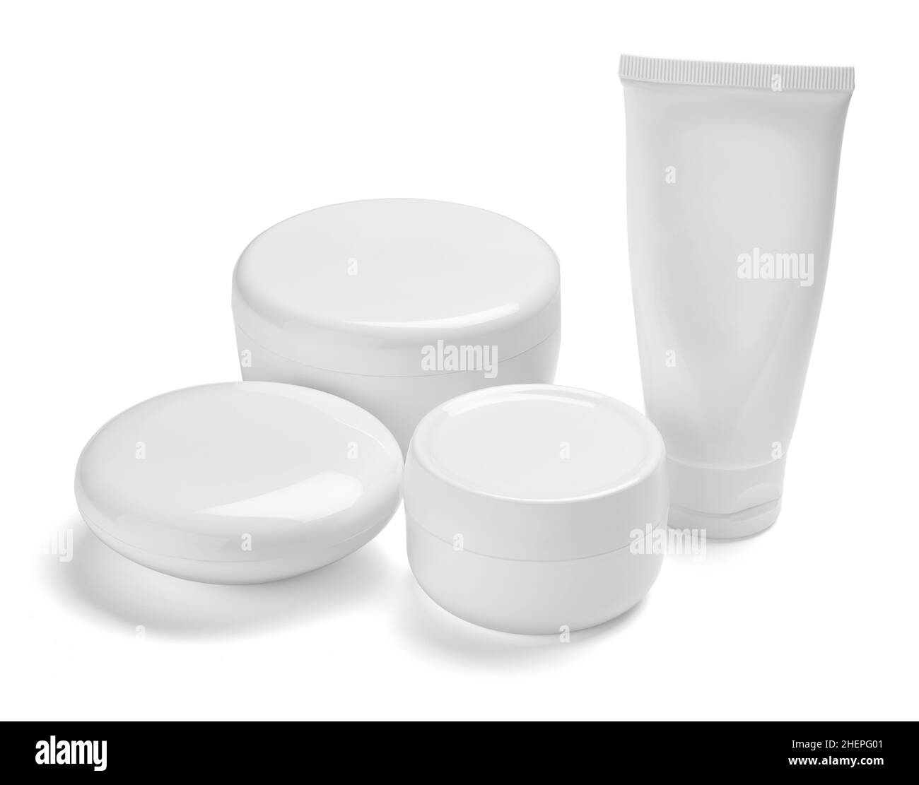 white cream container jar beauty moisturizer tube soap Stock Photo - Alamy