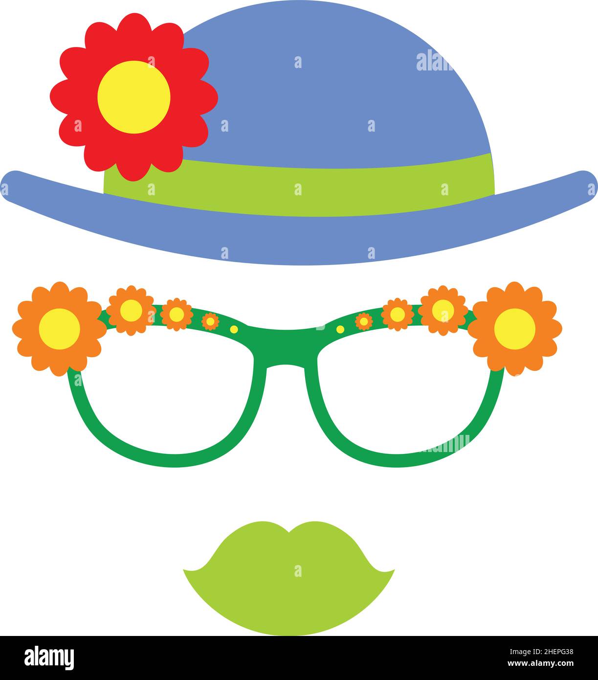 Party hat mask decoration Stock Vector Images - Alamy