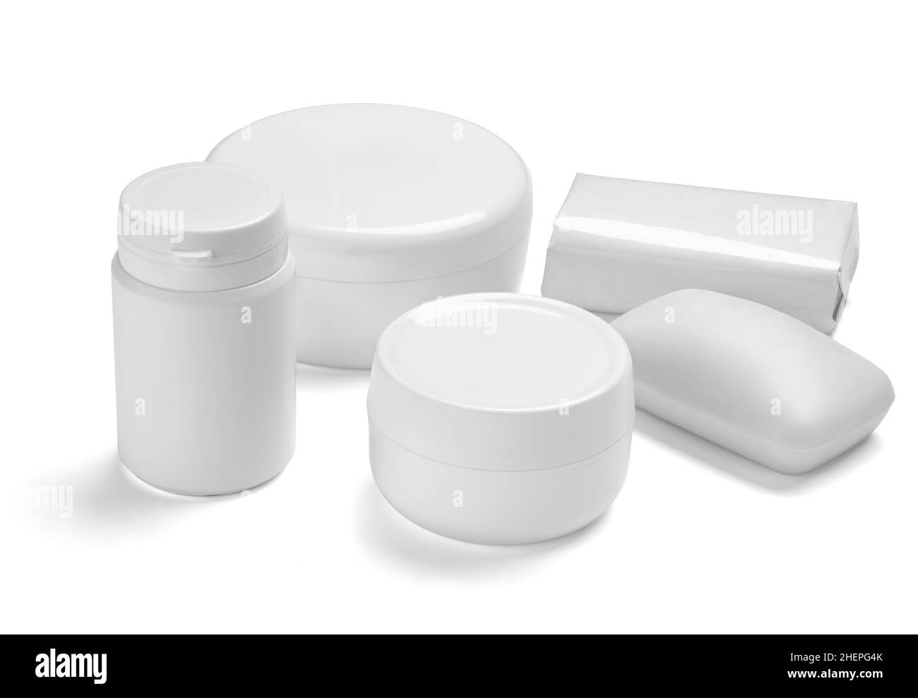 white cream container jar beauty moisturizer tube soap Stock Photo - Alamy