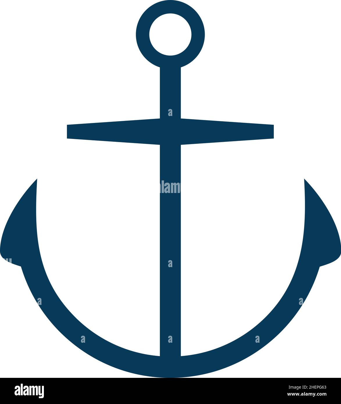 Anchor icon. Traditional nautical symbol. Marine ship equipment Stock ...