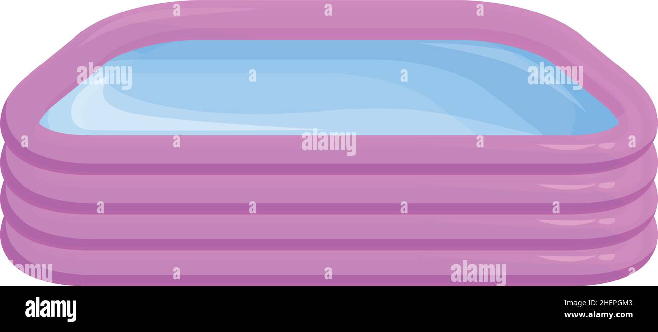 Violet inflatable pool icon cartoon vector. Sea child. Fun water Stock ...