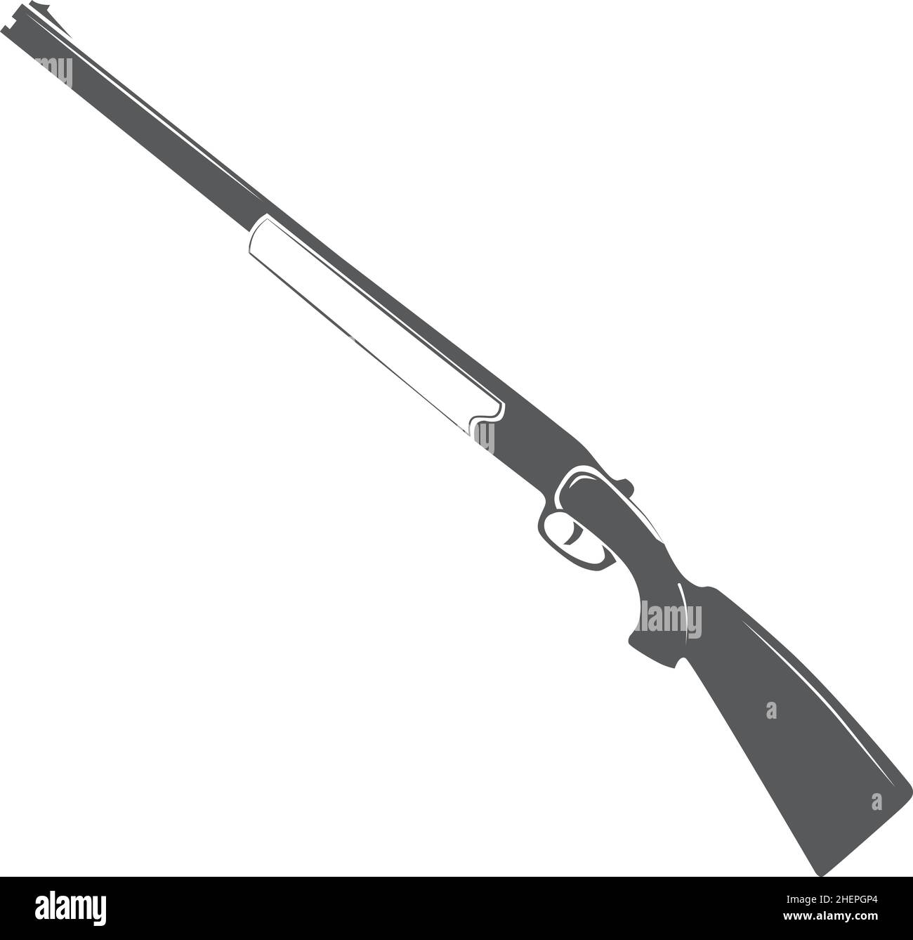 Rifle icon. Double barrel shotgun. Weapon symbol Stock Vector Image ...