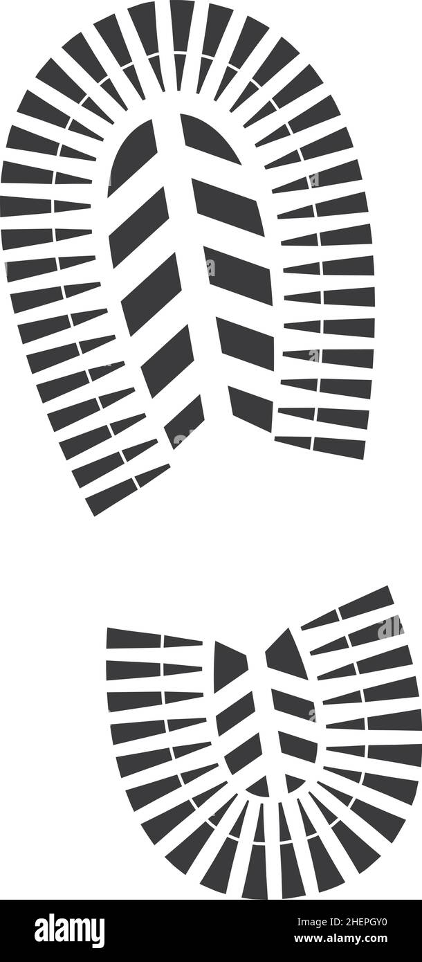 Shoe sole black stamp. Foot print icon Stock Vector Image & Art - Alamy