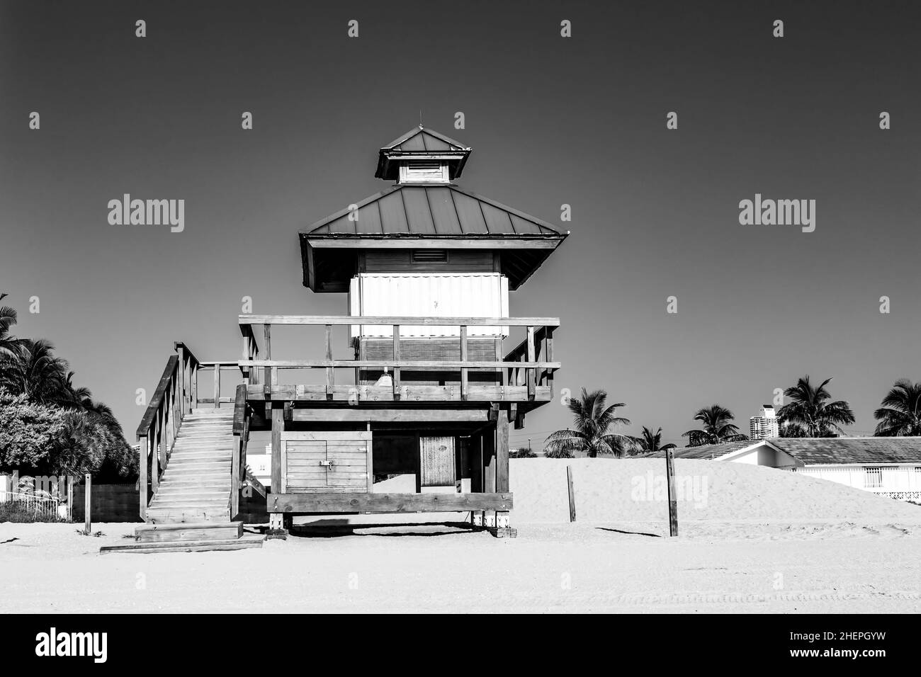 lifeguard tower at Sunny Isles Beach, located in Miami County, Florida ...