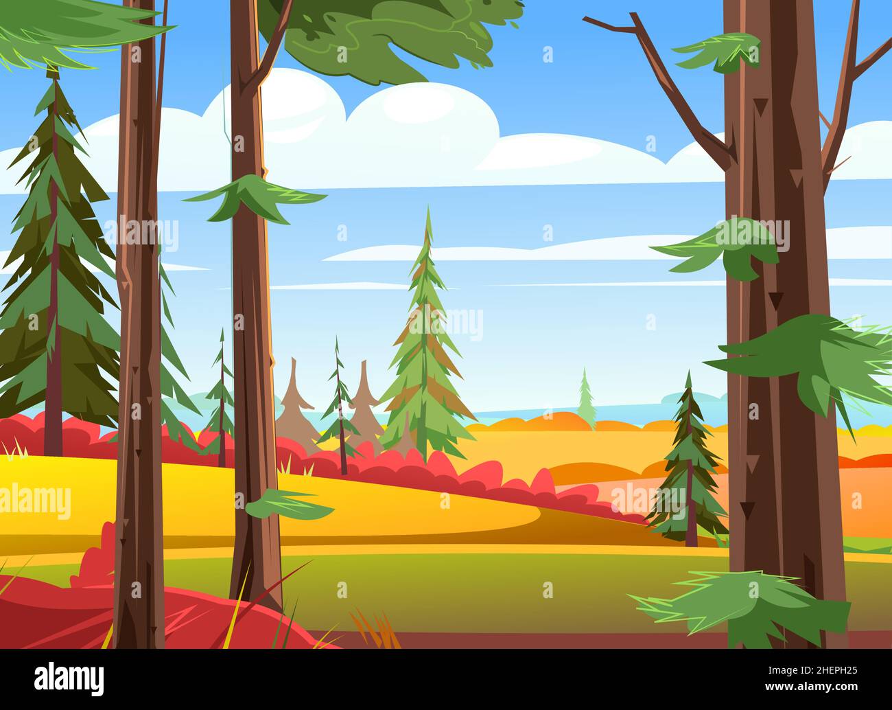 Beautiful autumn view from Stock Vector Images - Alamy