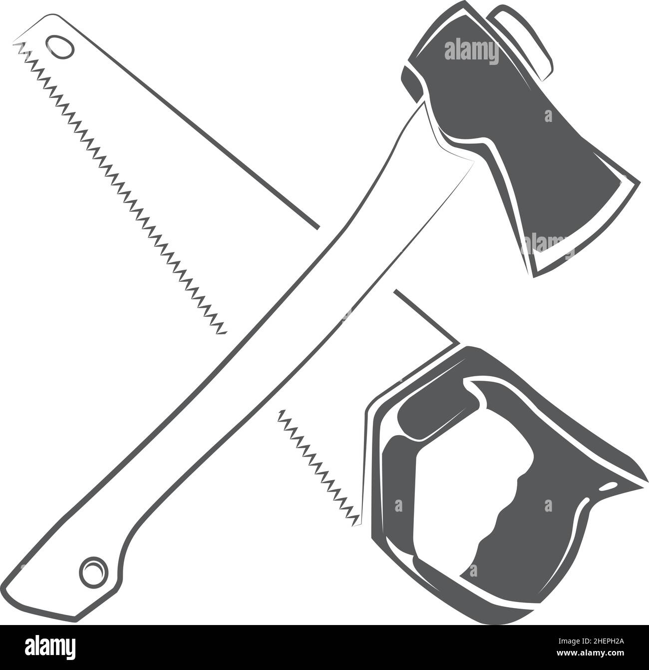 Emblem hand tools Black and White Stock Photos & Images - Alamy