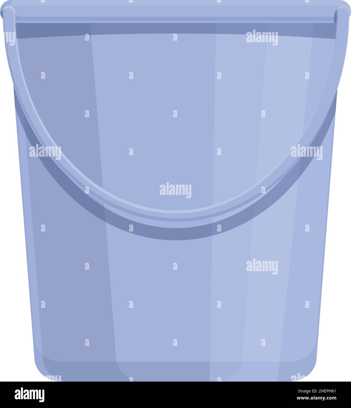 Ice fishing bucket icon cartoon vector. Winter equipment. Frozen lake ...