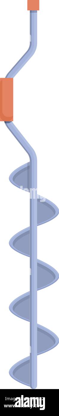 Ice fishing drill icon cartoon vector. Auger hole. Fish boer Stock ...
