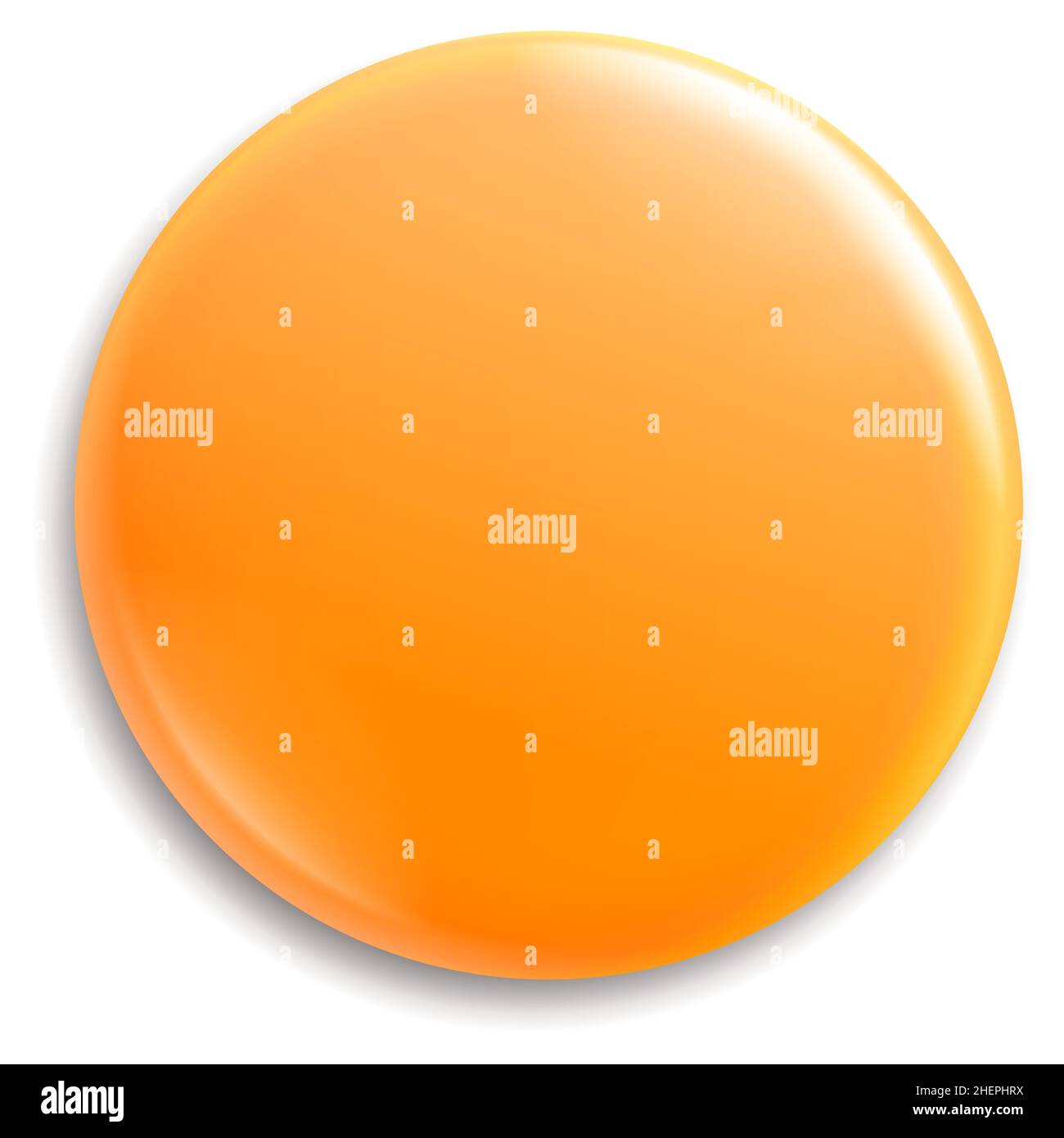 Orange metal pin mockup. Magnet button template Stock Vector Image ...