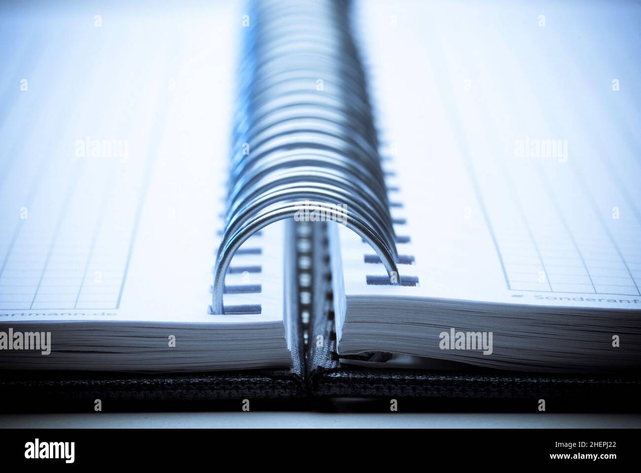 note-book with spiral binding, detail Stock Photo - Alamy