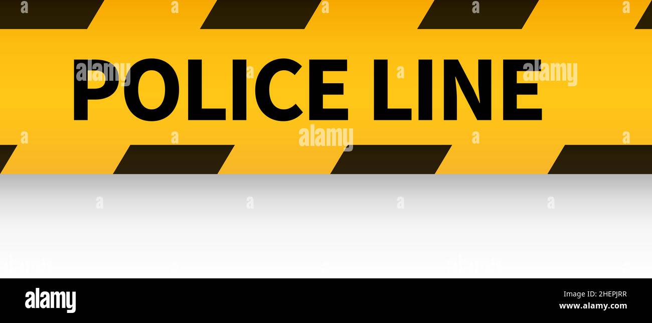 Police line yellow tape. Crime scene barrier Stock Vector Image & Art ...