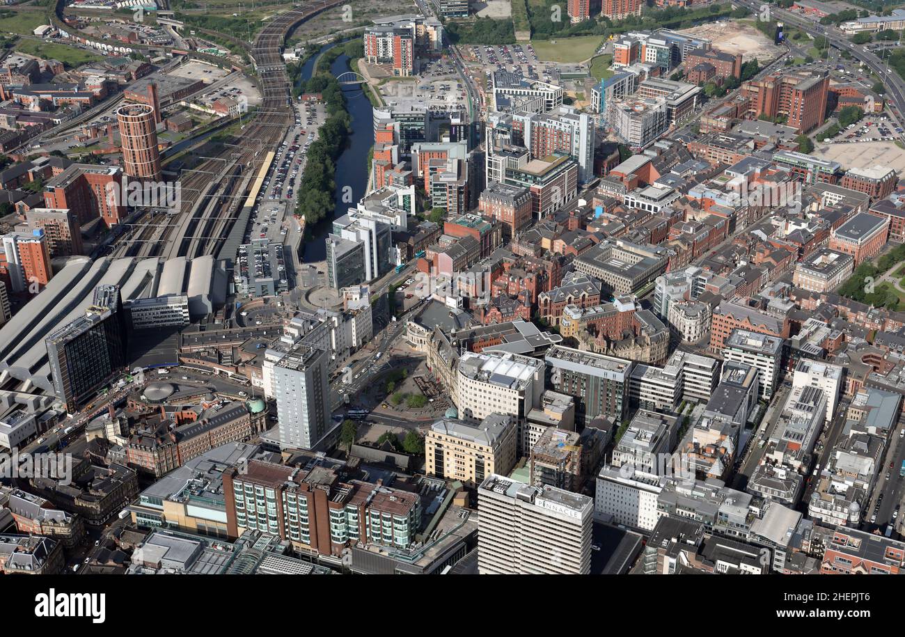 aerial view of Leeds city centre, West Yorkshire Stock Photo - Alamy