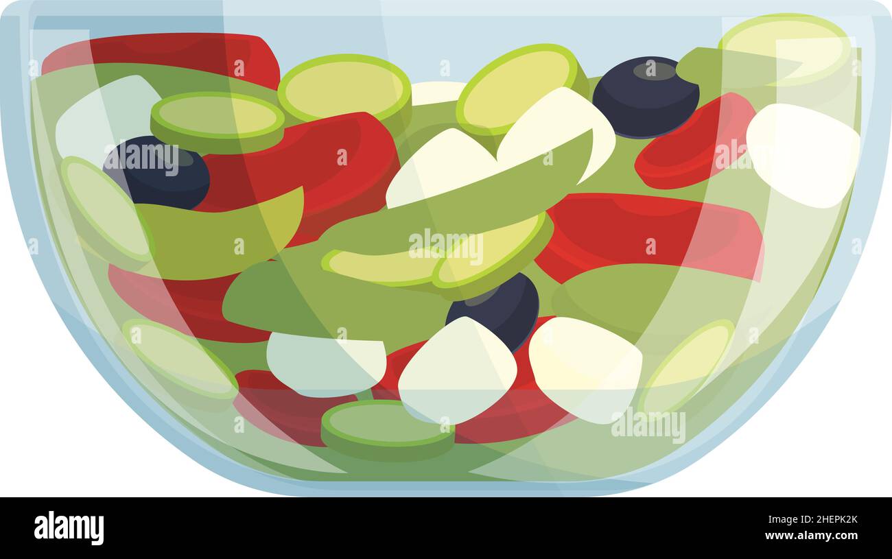 Salad plate icon cartoon vector. Healthy food. Fresh dish Stock Vector ...