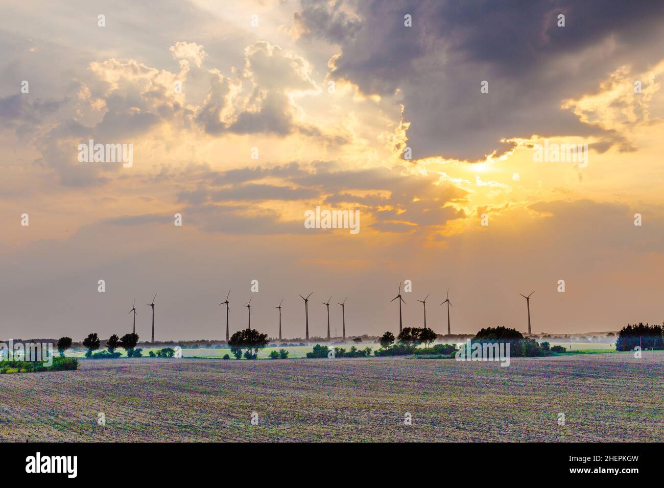 Wind turbine under dramatic hi-res stock photography and images - Alamy