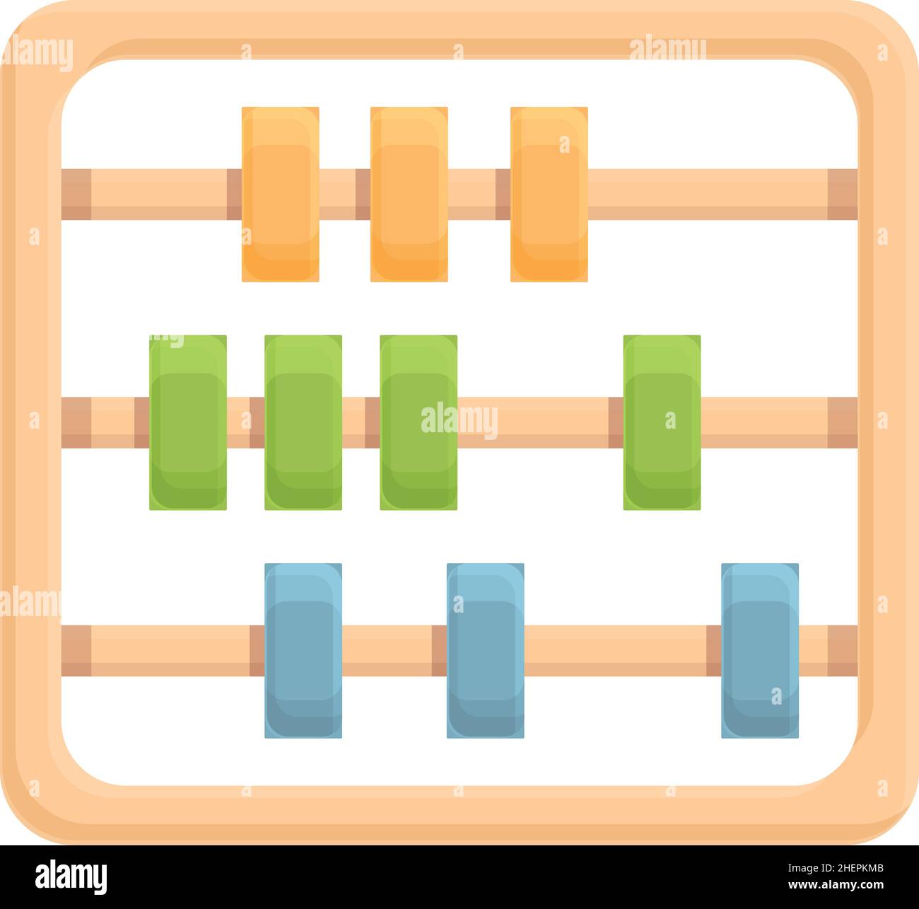 Montessori abacus icon cartoon vector. Wood toy. School math Stock ...