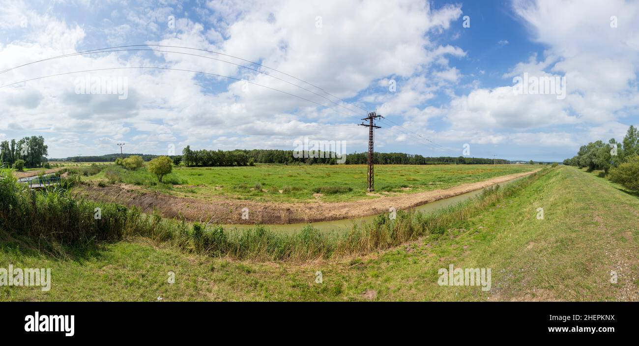 rural landscape in Lutow at the island of Usedom, Germany Stock Photo ...