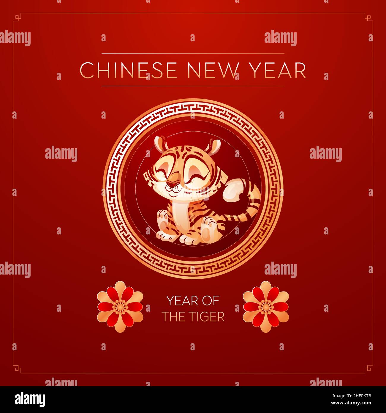 Chinese new year 2022. Year of the tiger. Happy year of the tiger in ...