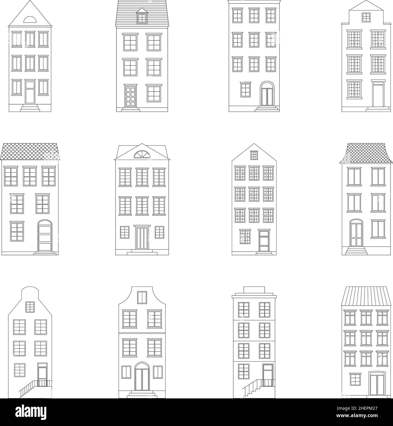 House facade architecture town Stock Vector Images - Alamy