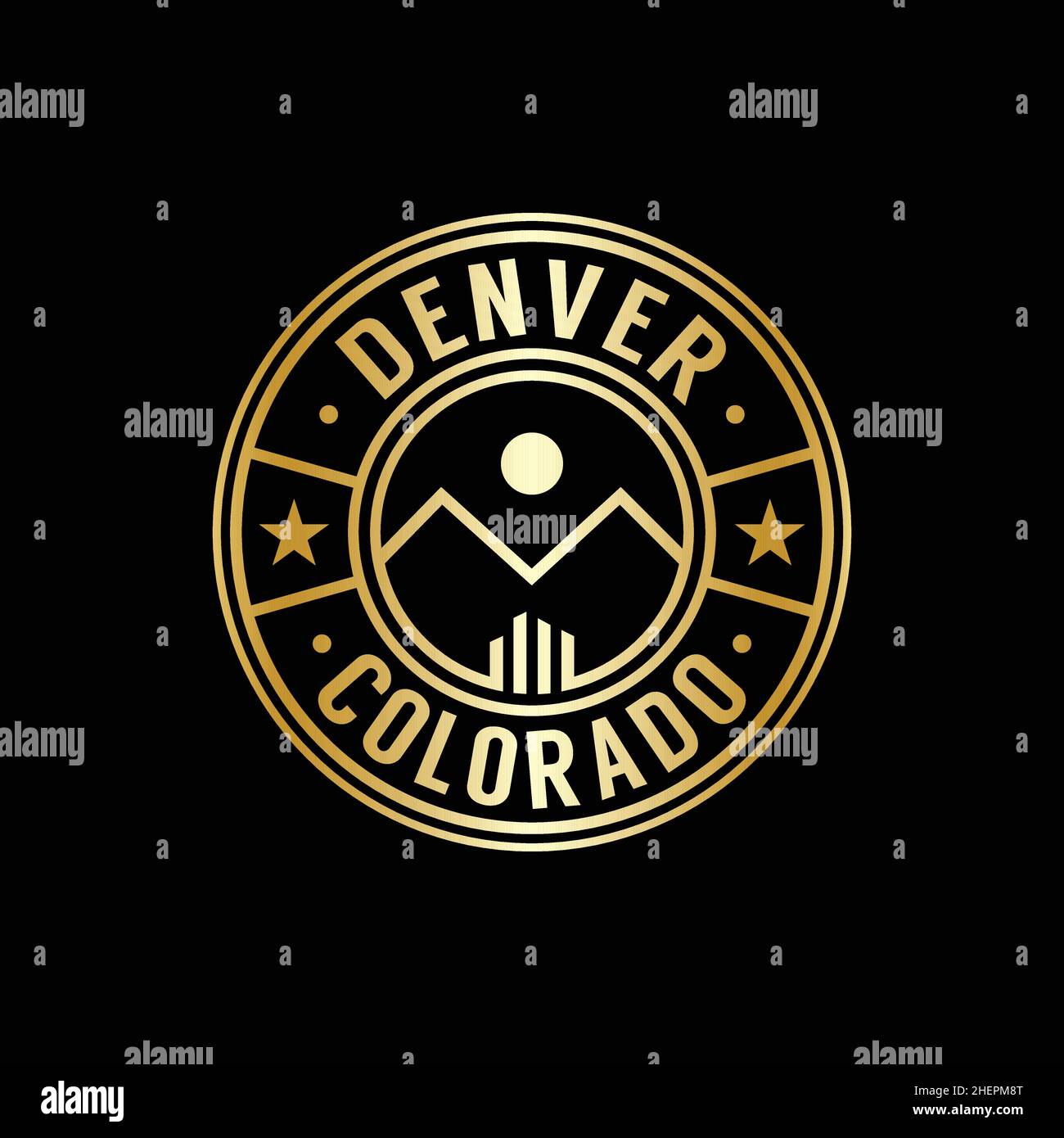 Denver logo. Denver Colorado design template. Vector and illustration ...