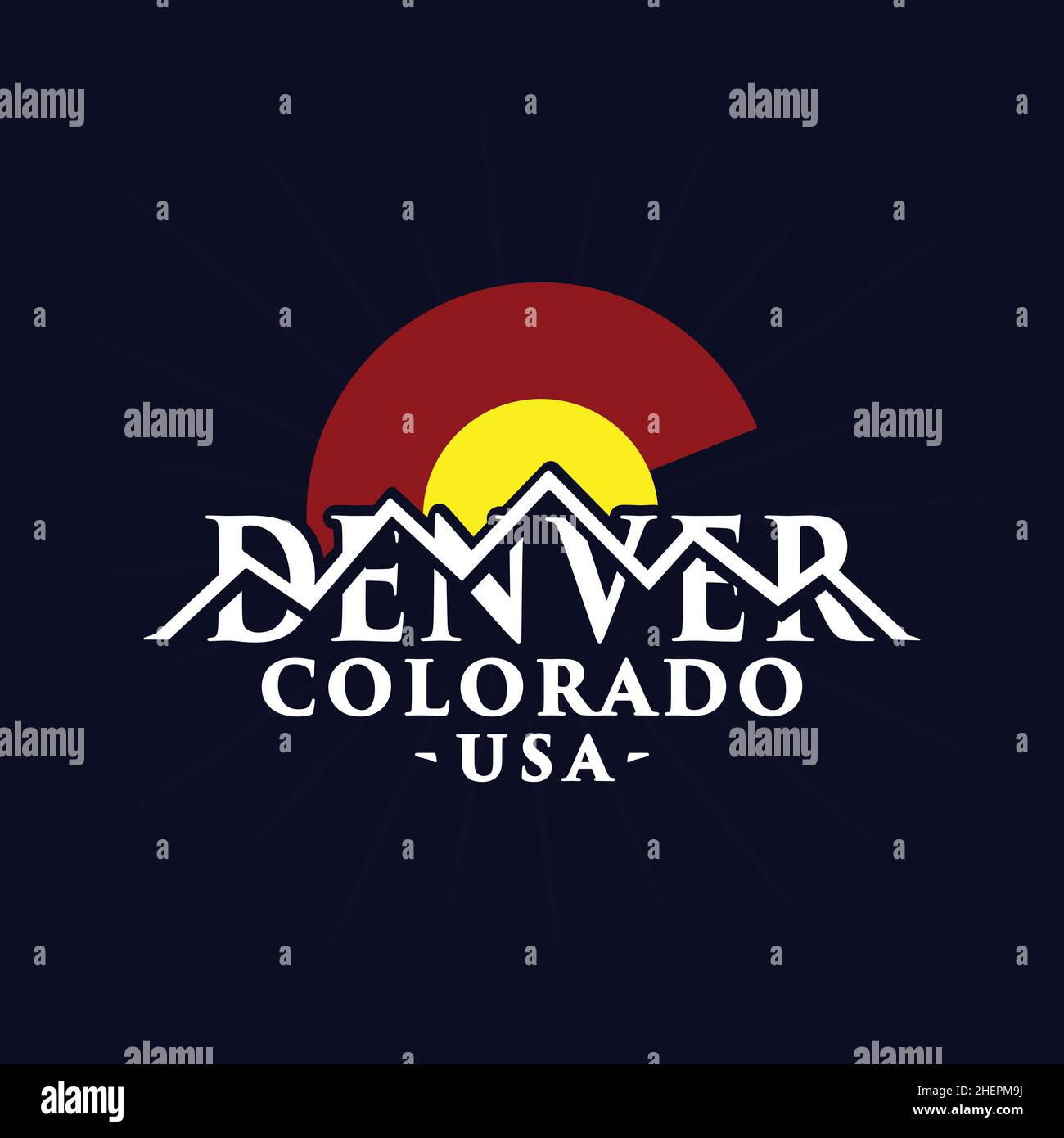 Denver Colorado logo. Vector and illustration Stock Vector Image & Art ...