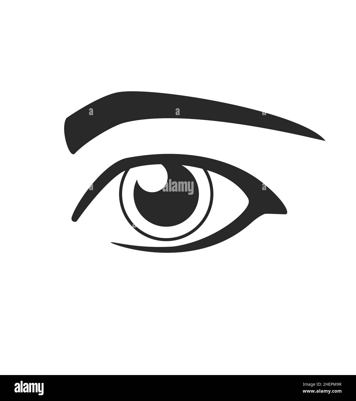 simple human eye icon vector illustration isolated on white background ...