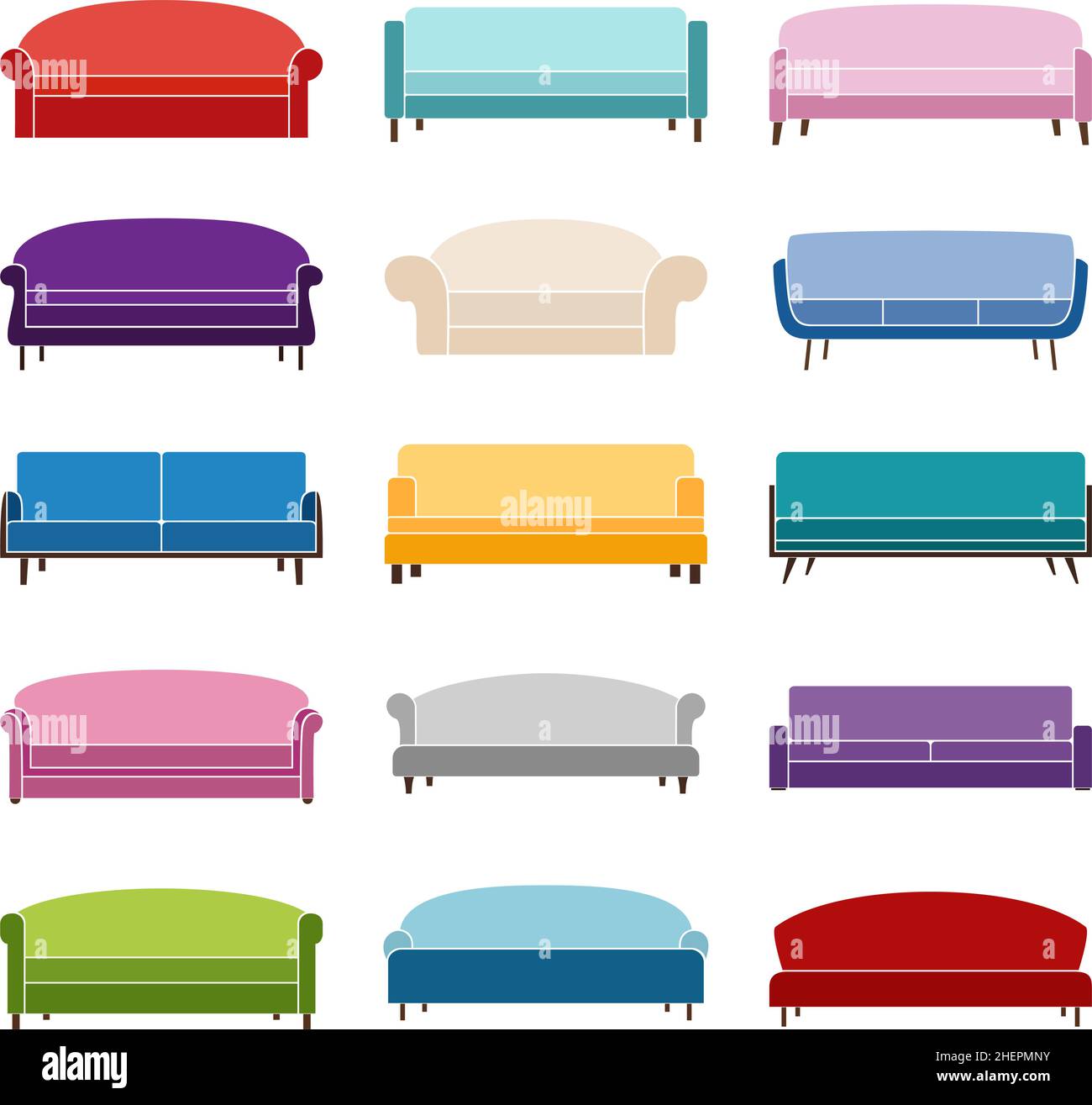 Set of sofa icons, vector illustration Stock Vector Image & Art - Alamy