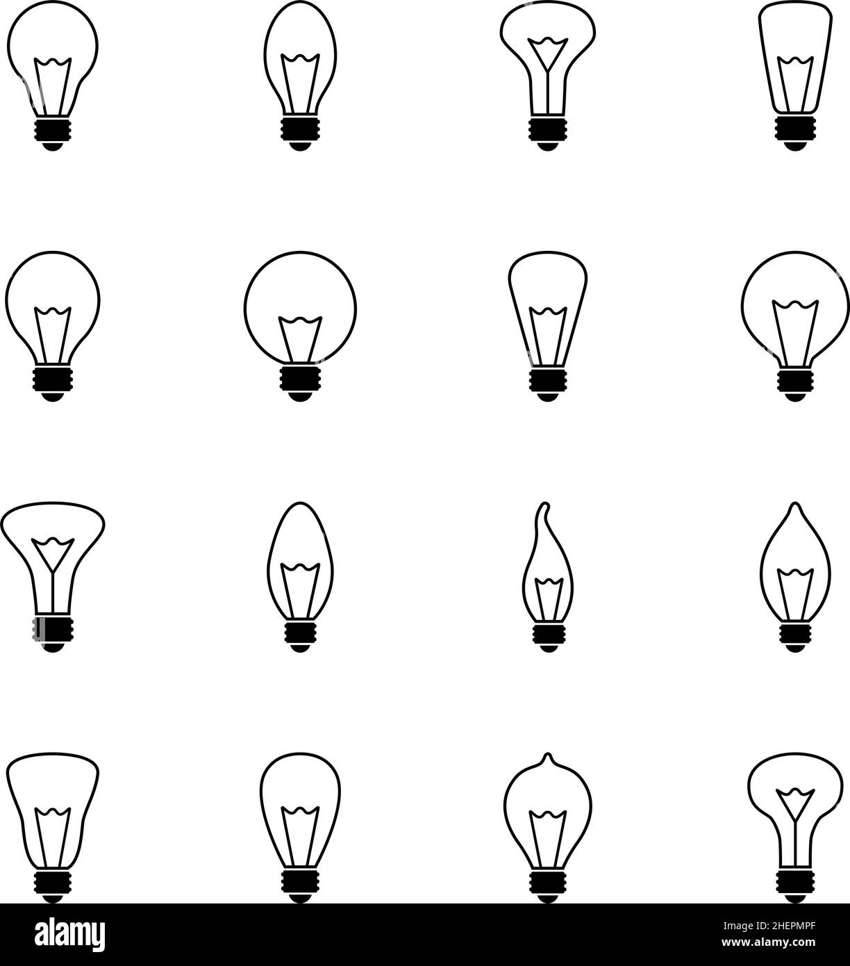 Set of bulb icons, vector illustration Stock Vector Image & Art - Alamy