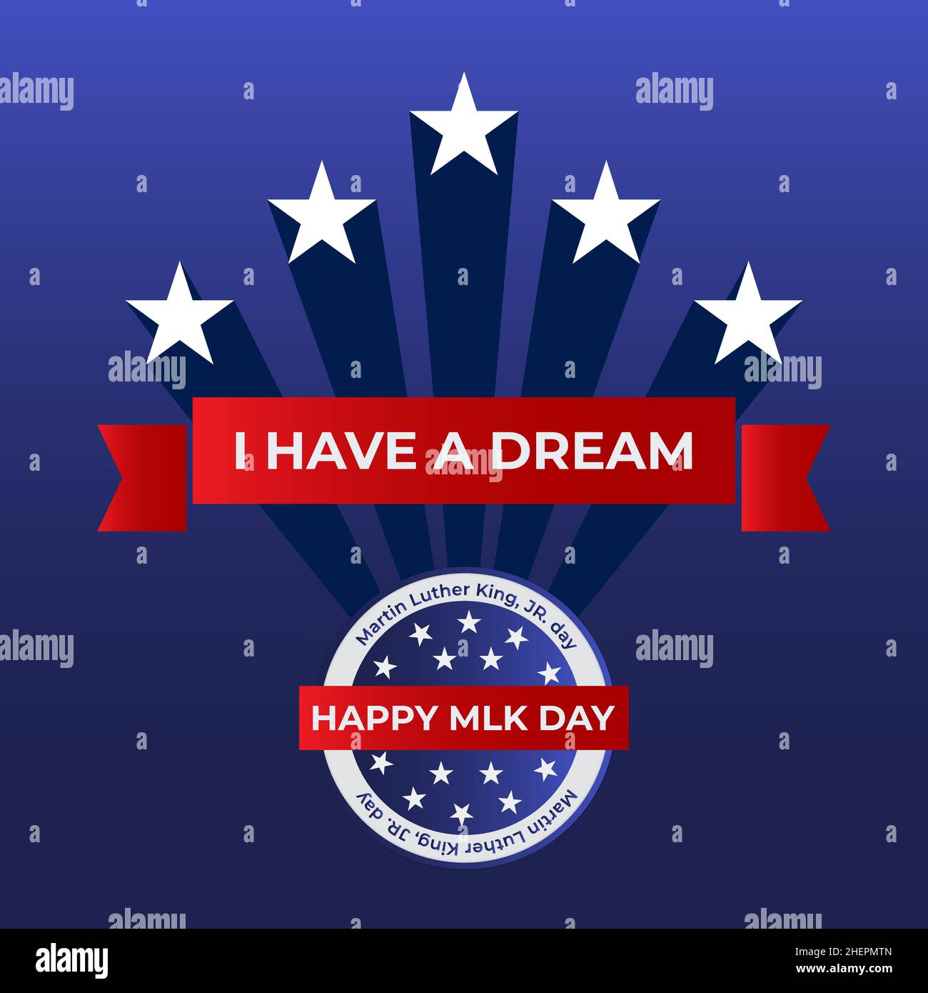 Martin Luther King Jr. Day design with US flag background. Happy MLK ...