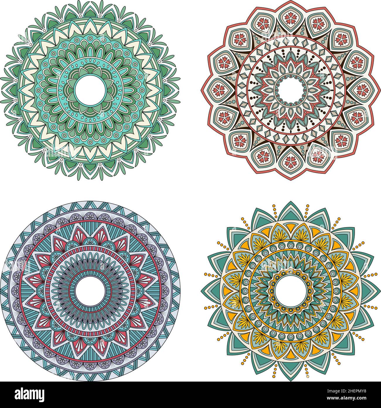 Vector mandalas collection hi-res stock photography and images - Alamy