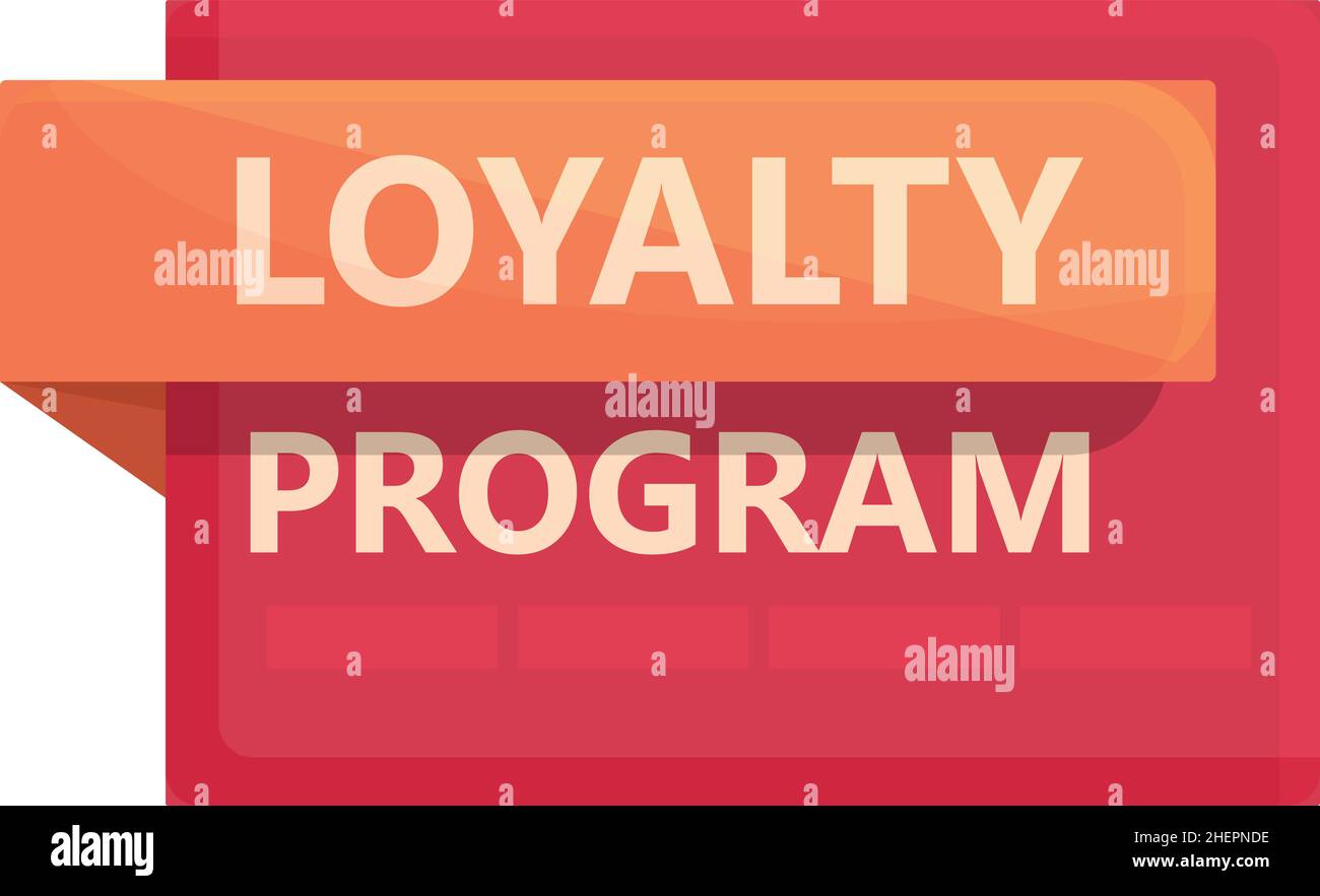 Gift loyalty program icon cartoon vector. Customer card. Client retail ...