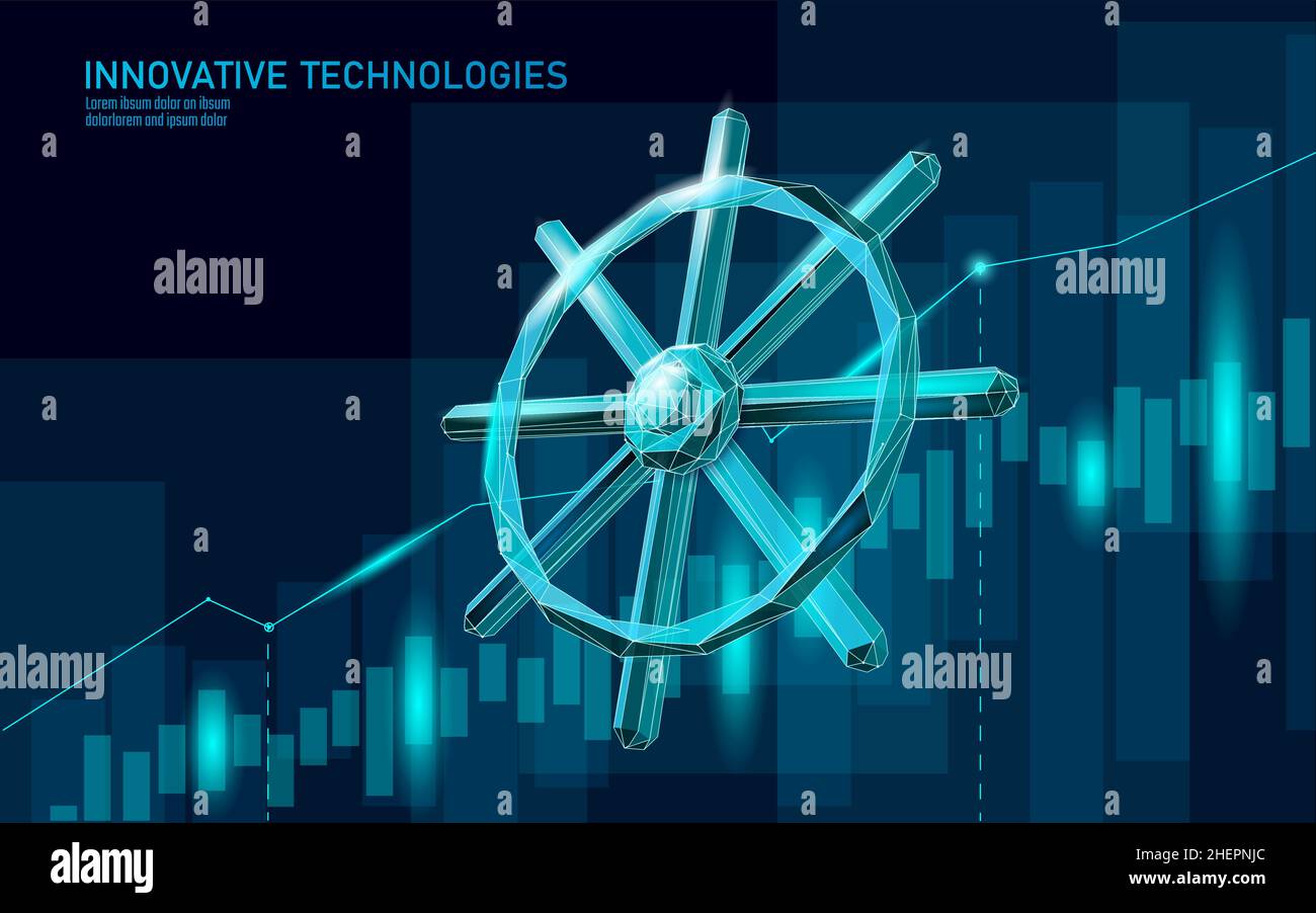 Wheel Helm Computer Developer App Concept Business Digital Open Source Program Data Coding