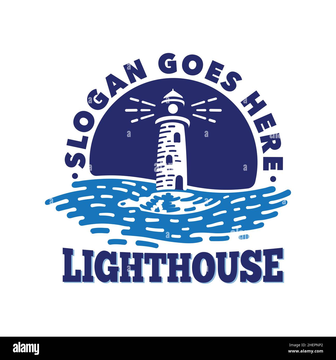 Lighthouse Logo Design Template. Vector Illustration Stock Vector Image ...